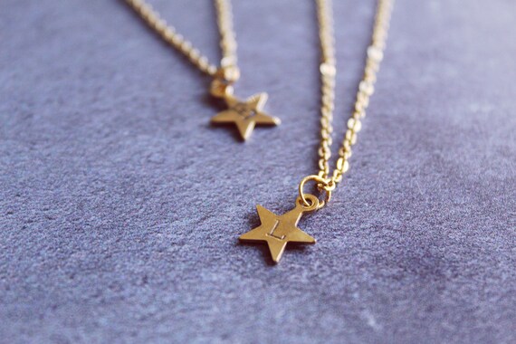 Personalised Tiny Gold Star Necklace-Star Necklace-Star | Etsy