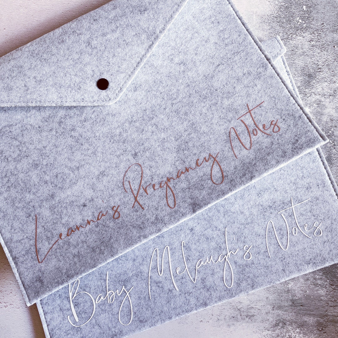 Personalised Pregnancy Notes Folder Baby Notes Holder - Etsy