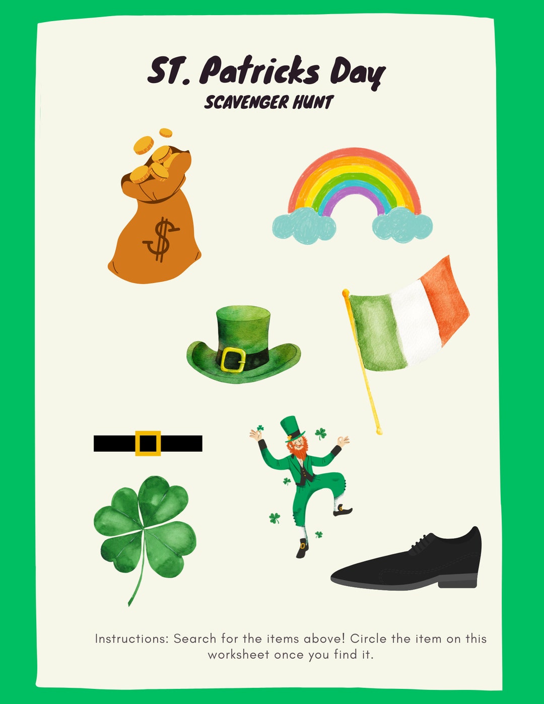 St.patricks Day Scavenger Hunt - Etsy