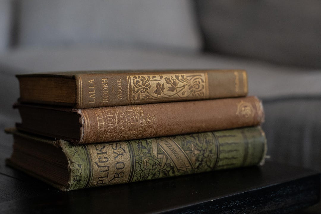 RARE Vintage Book Stack - Home Decor - (1817-1884) - Etsy