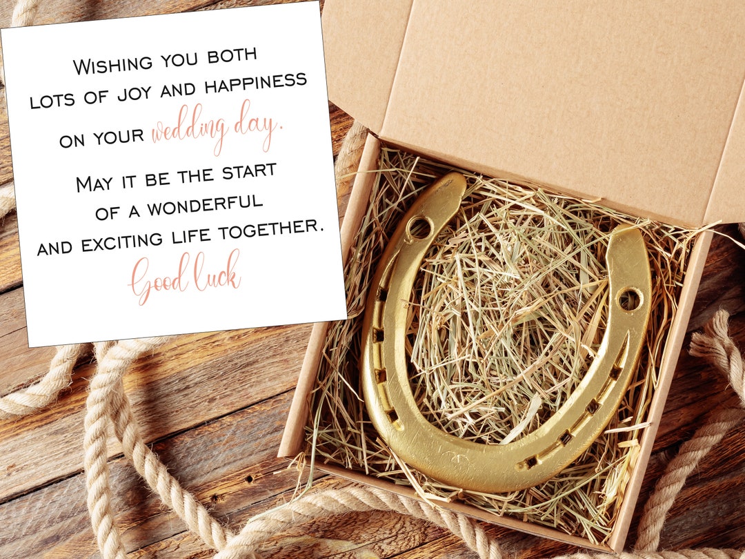 Engraved Horseshoe Wedding Gift: Lucky Keepsake for Couple - Etsy