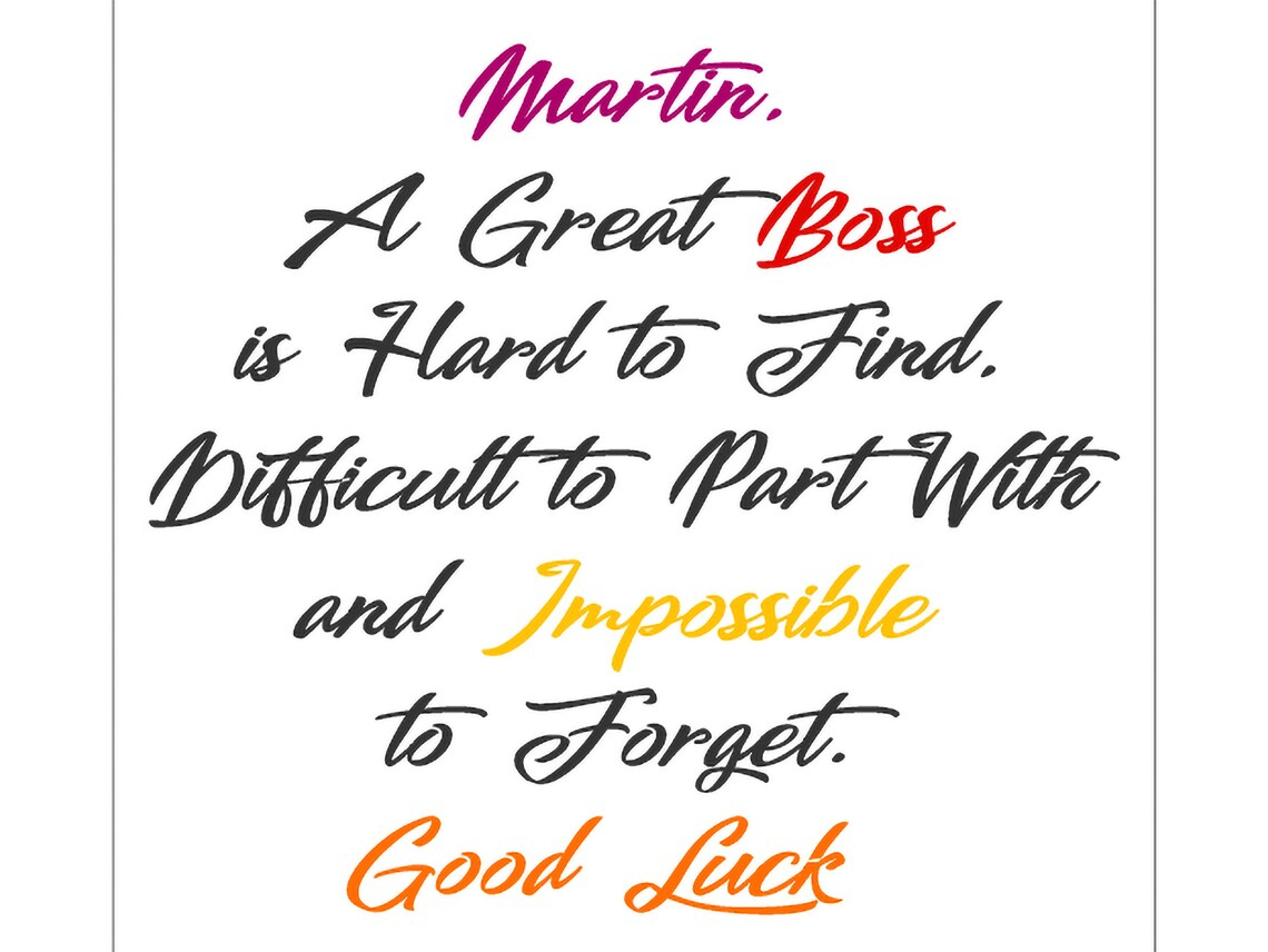 Boss Leaving Gift Going Away Gift for Boss Unusual Goodbye - Etsy