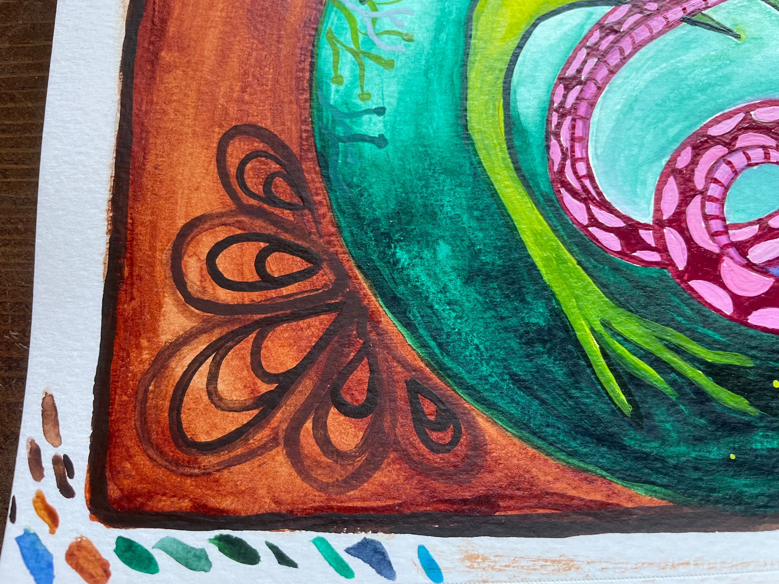 Snake in Goblin Hands in the Universe Starry Night Growth Circular Life ...