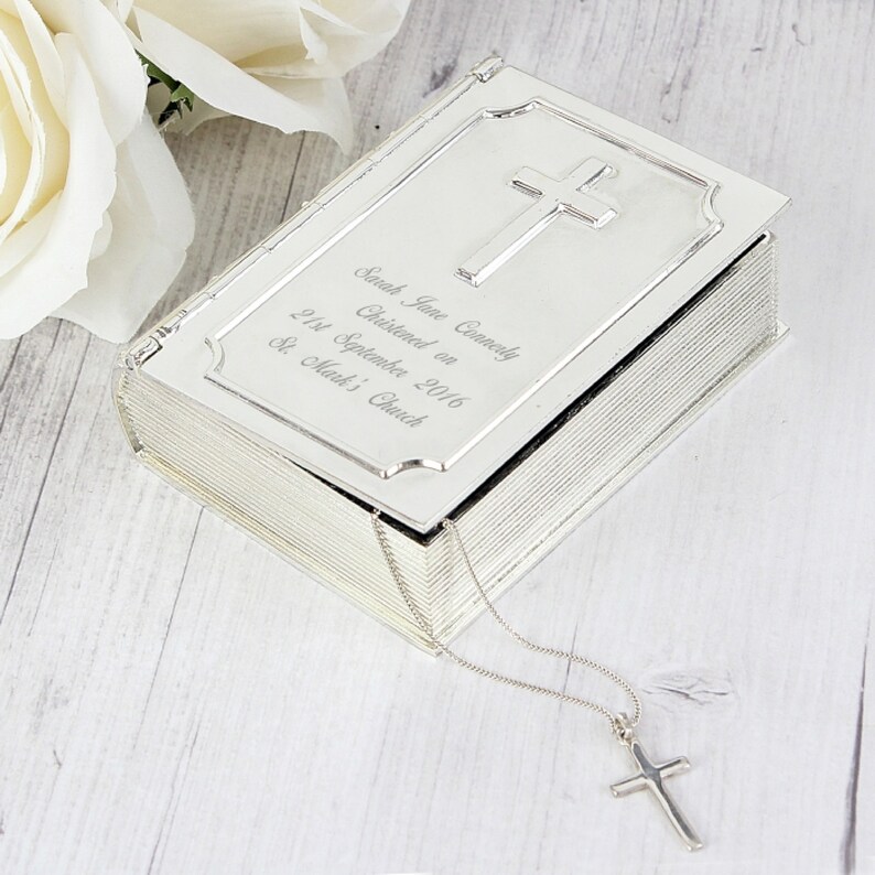 Personalised Christening Bible Trinket Gift - Etsy