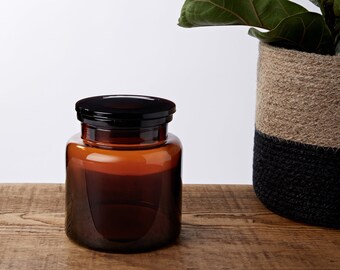 Brown Glass Jar | Etsy