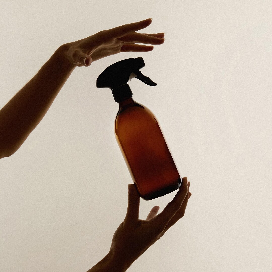 Amber Glass Spray Bottle, Brown Glass Reusable Spray Bottle, Plant ...