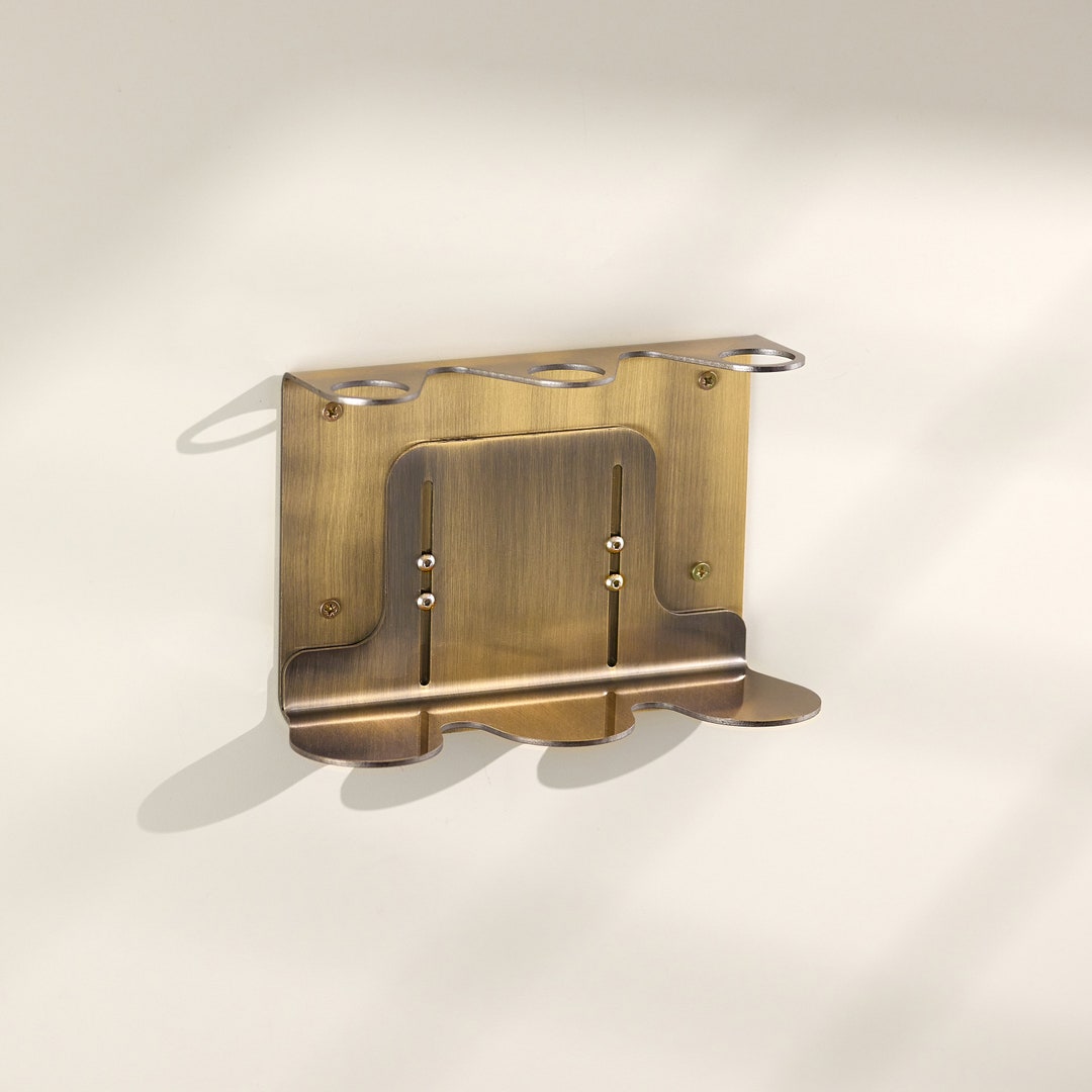 Brushed Gold Wall Mounted Soap Dispenser Holder: Stainless Steel ...