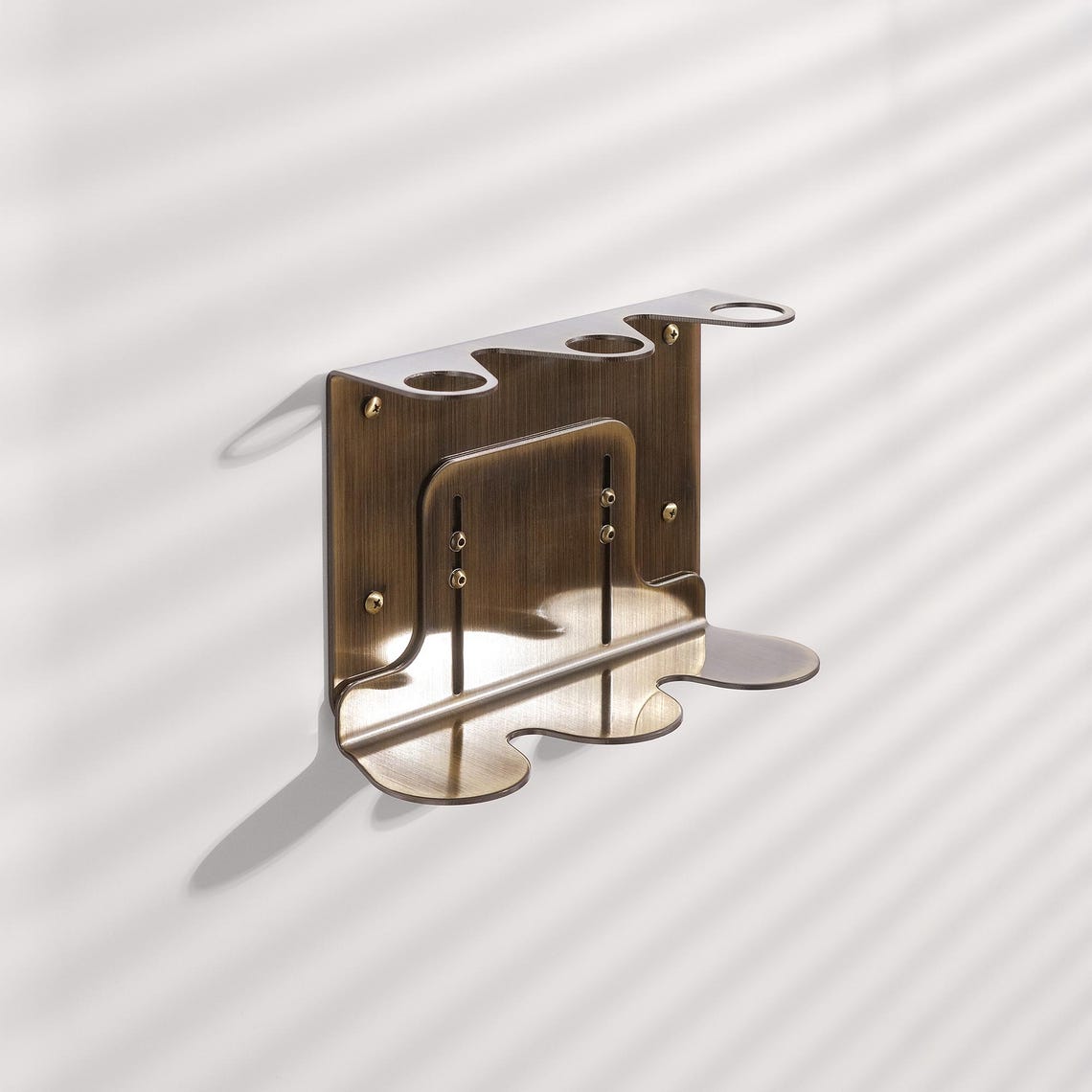 Brushed Gold Wall Mounted Soap Dispenser Holder: Stainless Steel ...