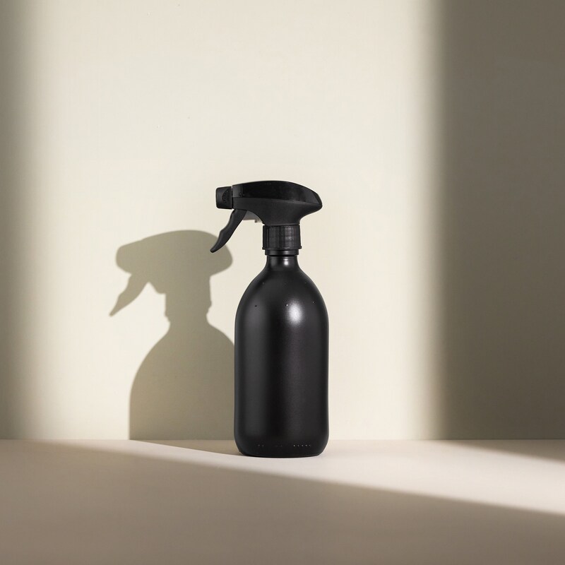 Matte Black Glass Bottles - Etsy