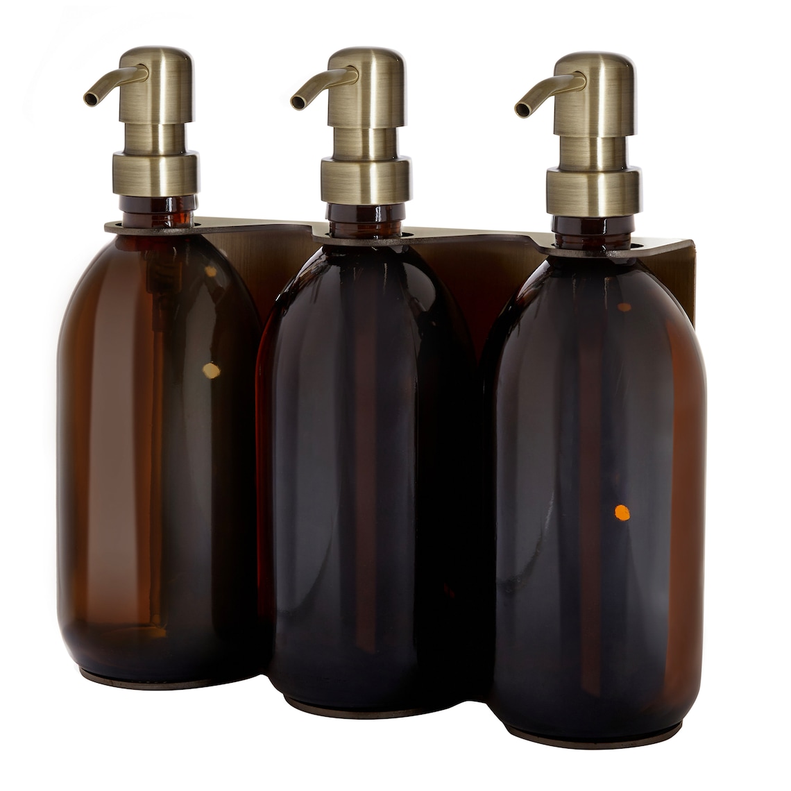 Brushed Gold Wall Mounted Soap Dispenser Holder: Stainless Steel ...