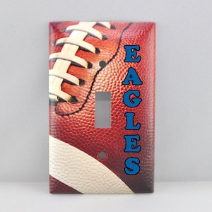 Textured Football Light Switch Wall Plate Cover Customized Your ...