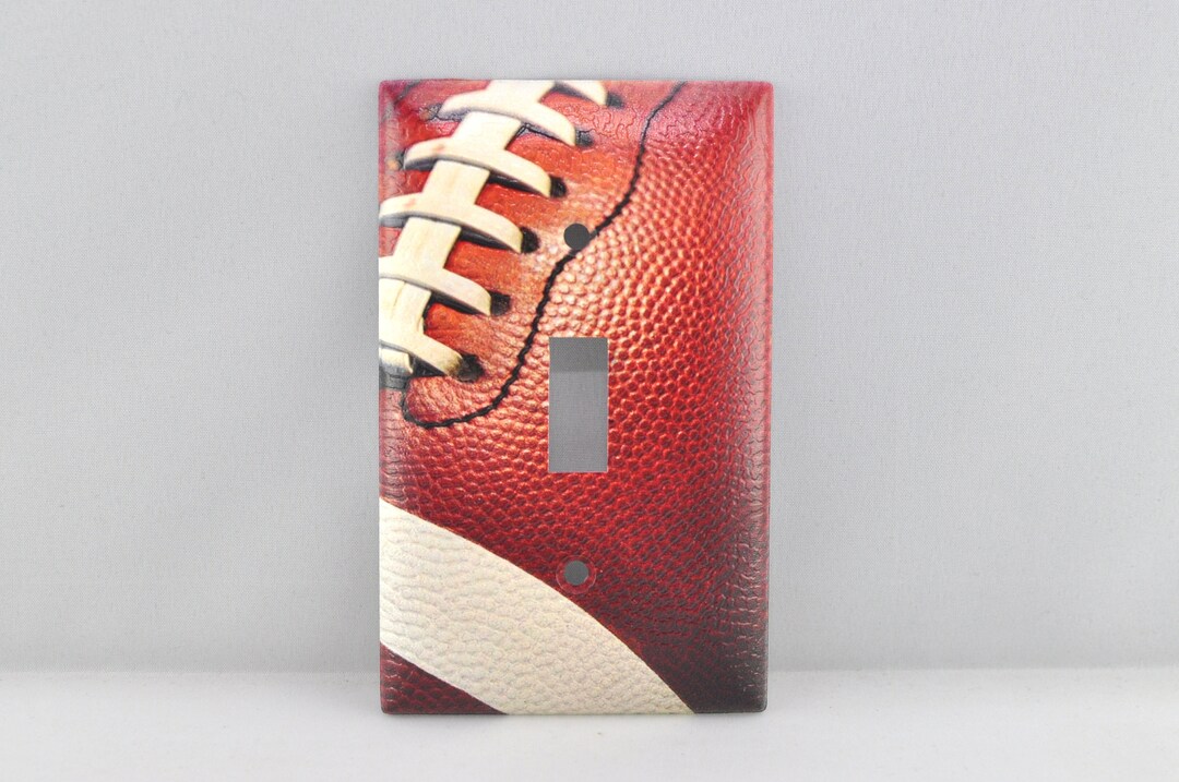 Textured Football Light Switch Wall Plate Cover Home Decor Boys / Girls ...