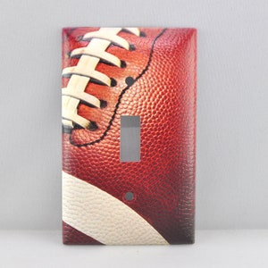 Textured Football Light Switch Wall Plate Cover Home Decor Boys / Girls ...