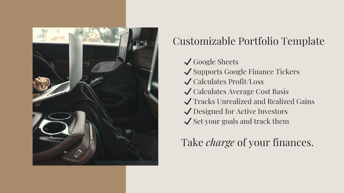Finance Portfolio Tracker Template | Investment Portfolio Spreadsheet ...