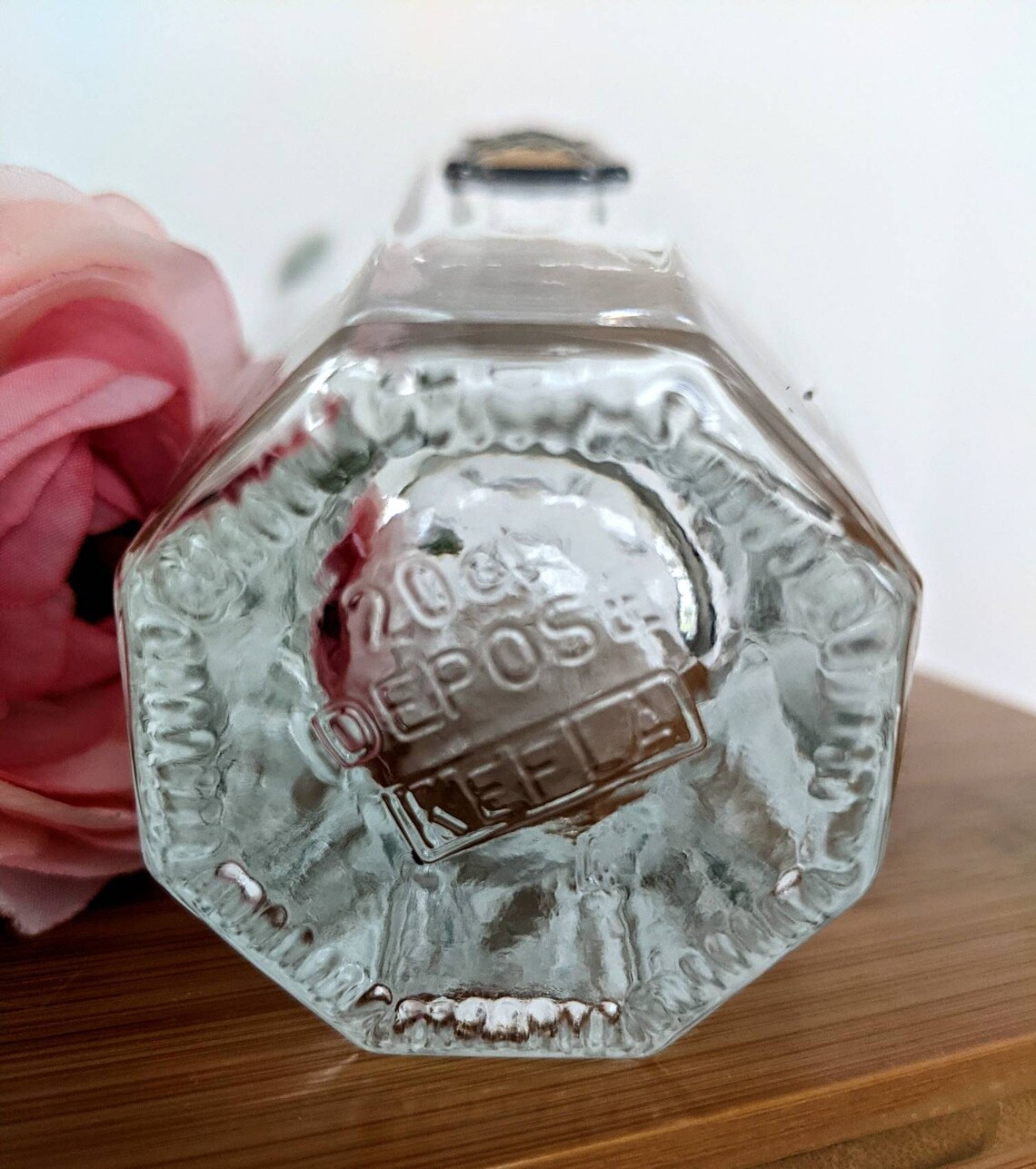 Kefla Depose Glass Bottle Decanter Porcelain Floral Stopper - Etsy