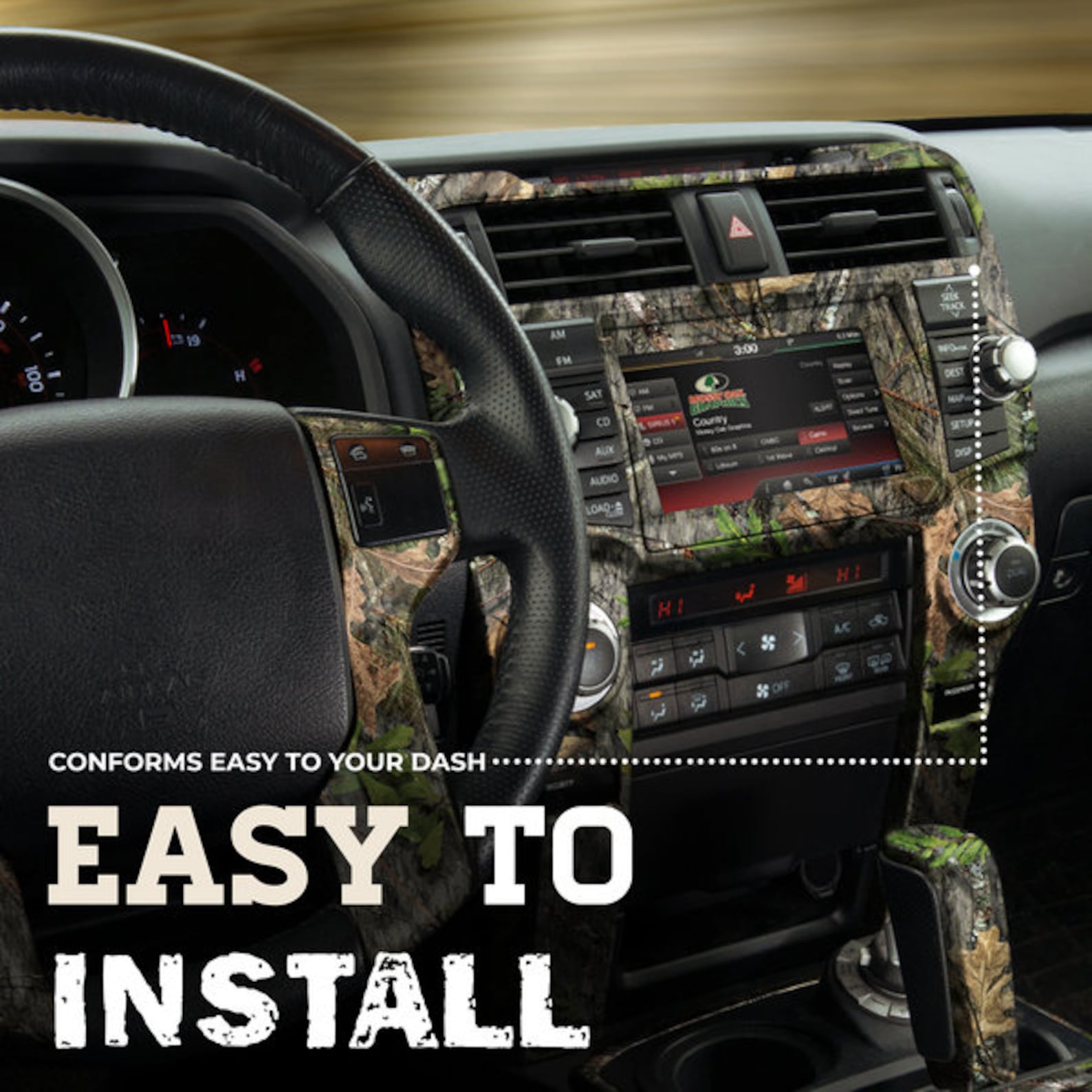 Auto Interior Skin Camo Dash Kit in Mossy Oak Camouflage - Etsy