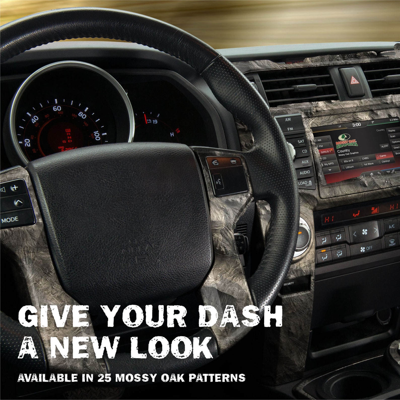 Auto Interior Skin Camo Dash Kit in Mossy Oak Camouflage - Etsy