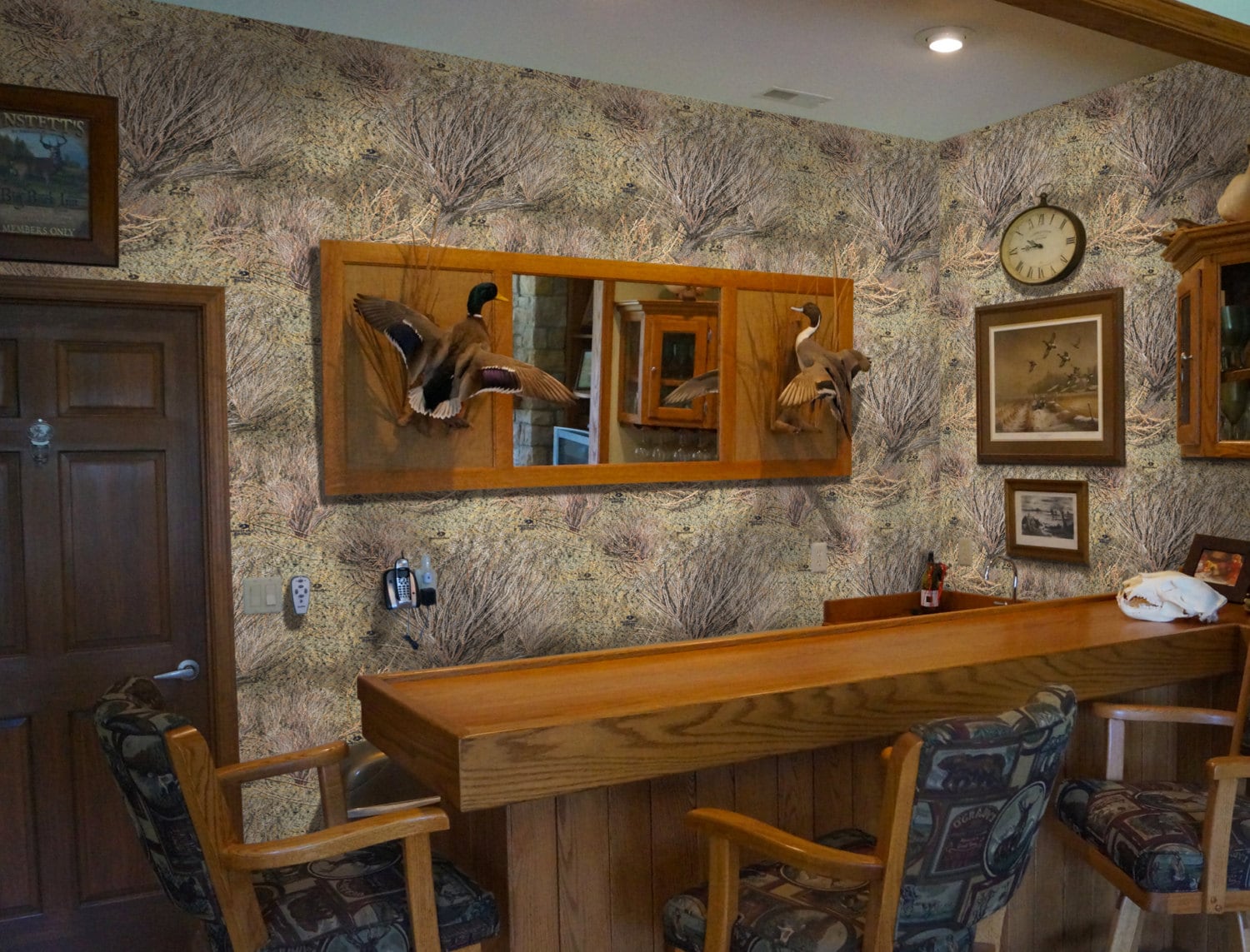 Peel and Stick Camo Vinyl Wallpaper in Mossy Oak Brush Camo Pattern by ...