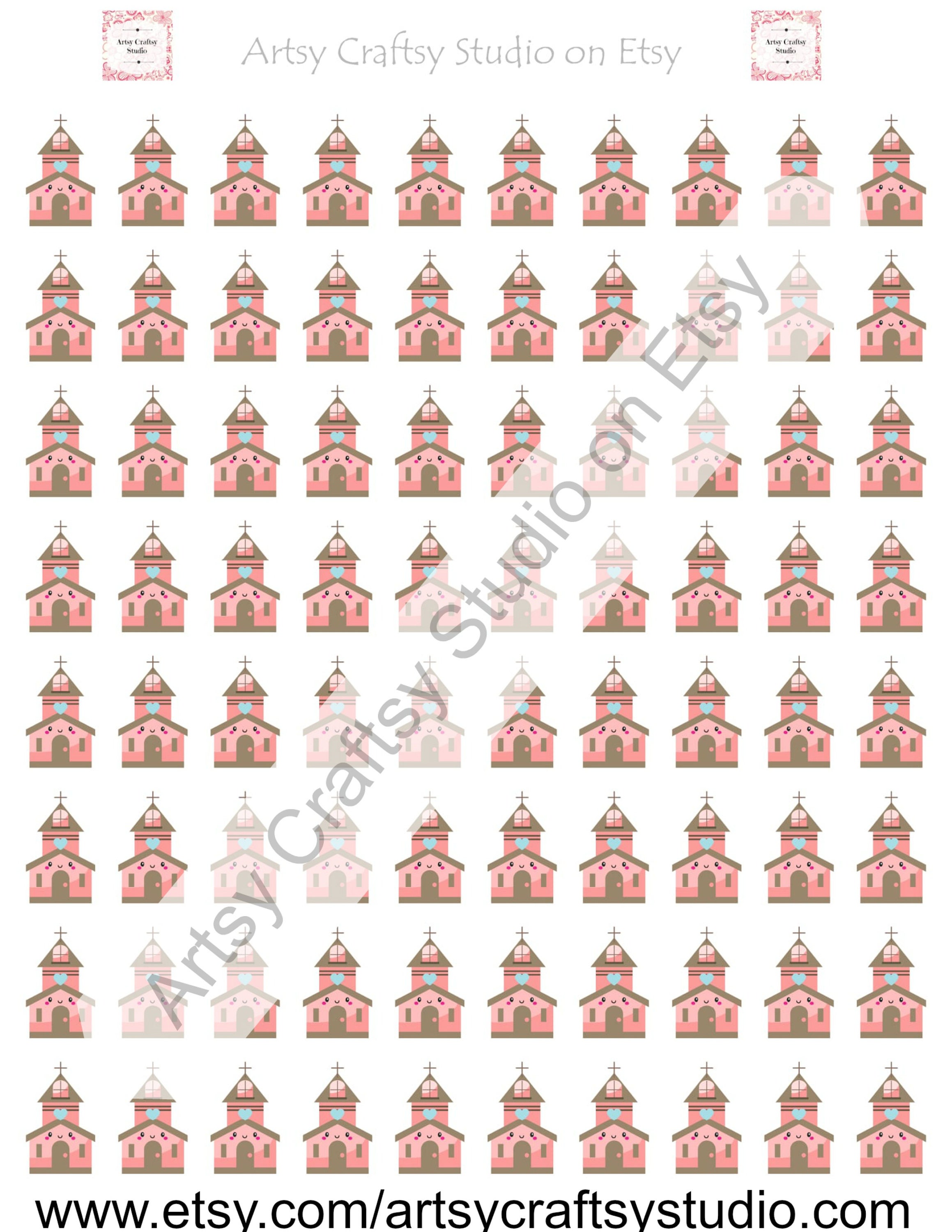 Church Printable Stickers Digital Download Planner | Etsy