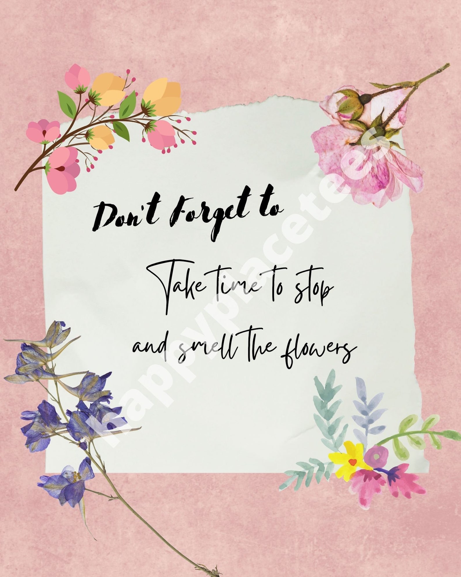 Stop And Smell The Flowers Poster 8 X 10 Printable Etsy