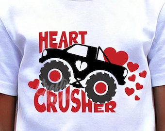 Monster Truck Valentine's Day Heart Crusher PNG - Etsy