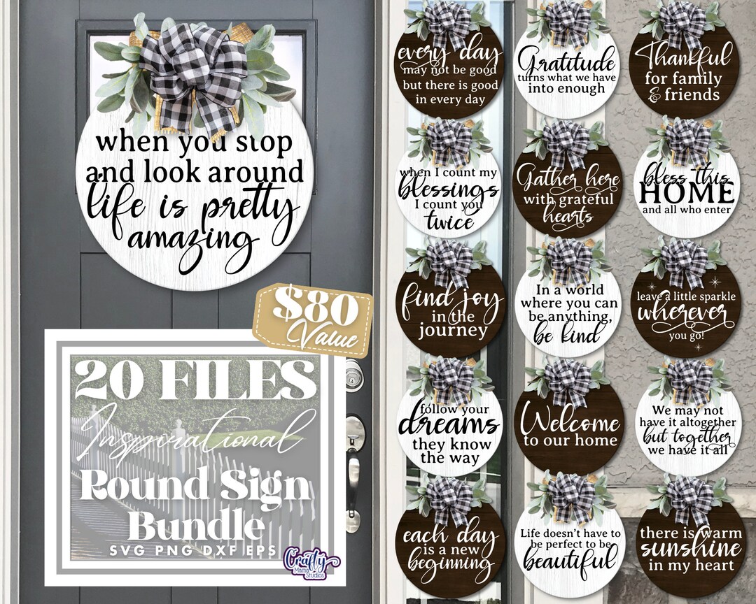 Inspirational Svg Bundle Inspirational Door Sign Svg - Etsy