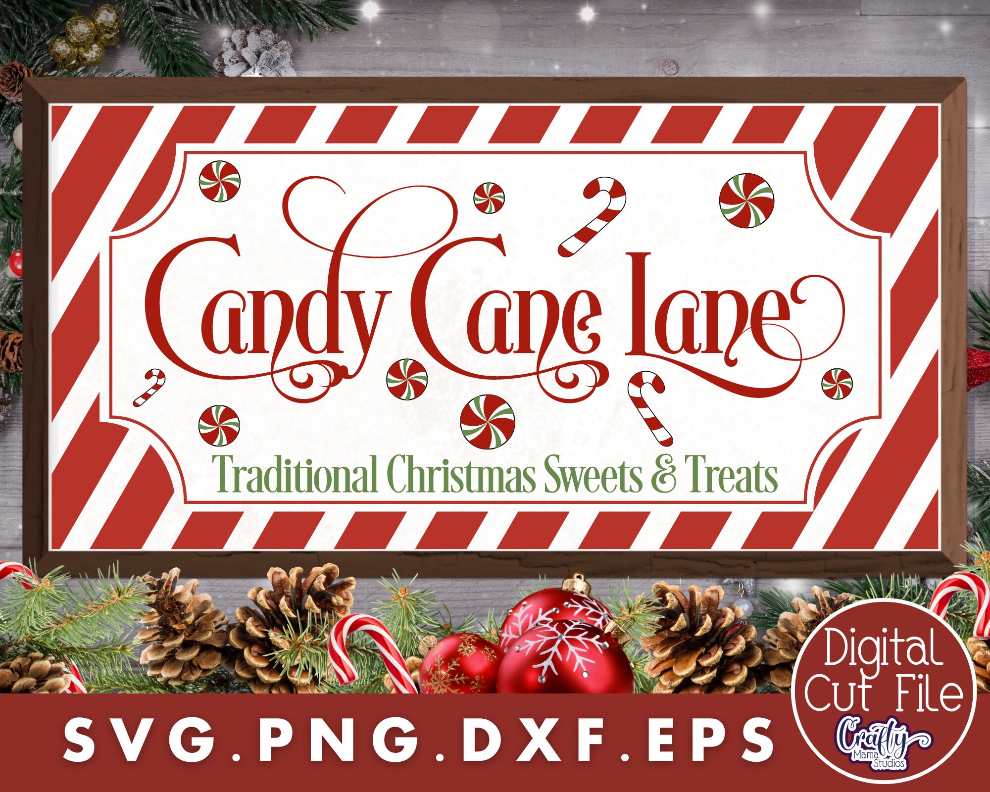 Candy Cane Lane SVG, PNG, Farmhouse Christmas Svg Files, Christmas Sign ...