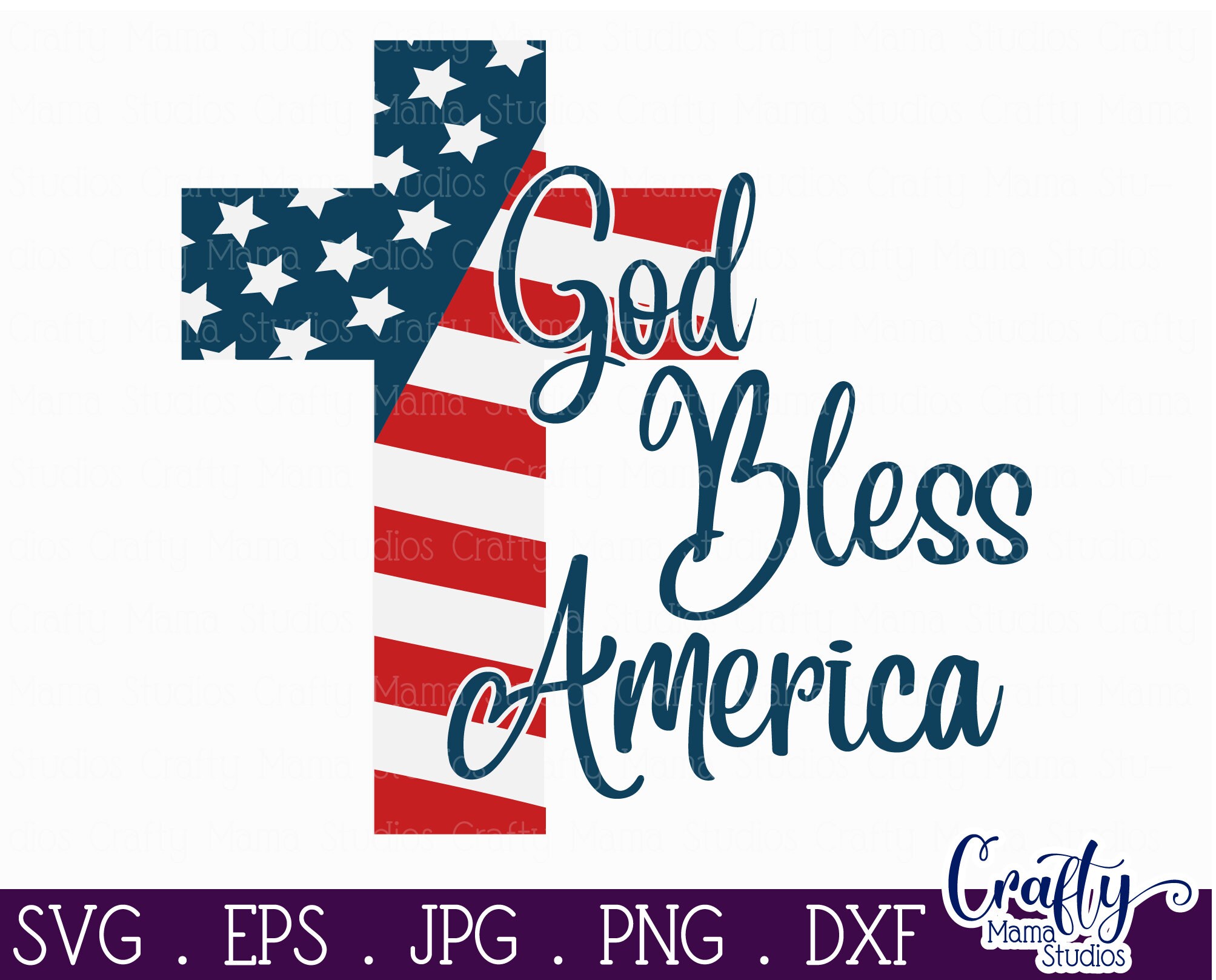 God Bless America Svg Patriotic Cross Svg Patriotic Svg - Etsy