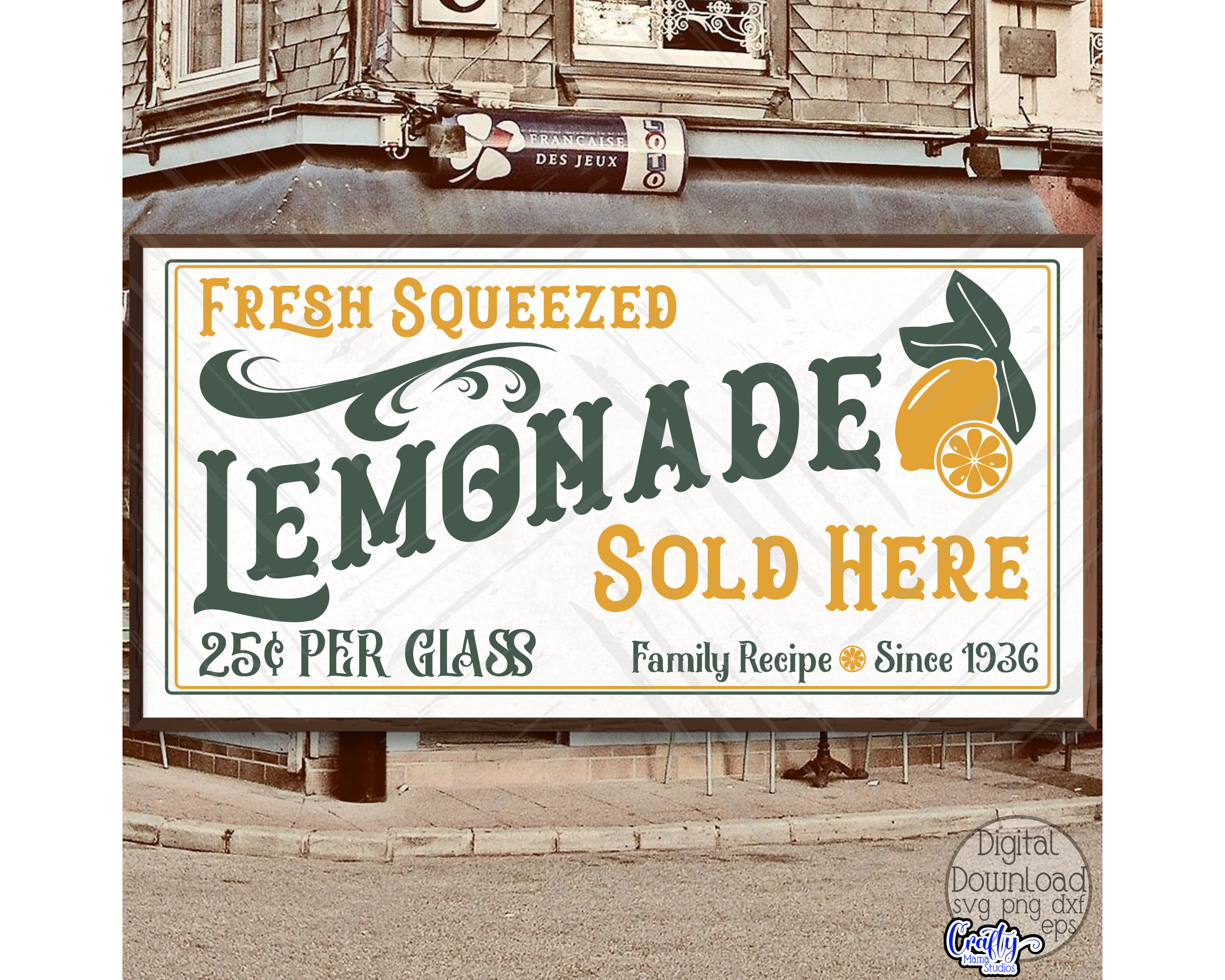 Vintage Lemonade Stand Sign