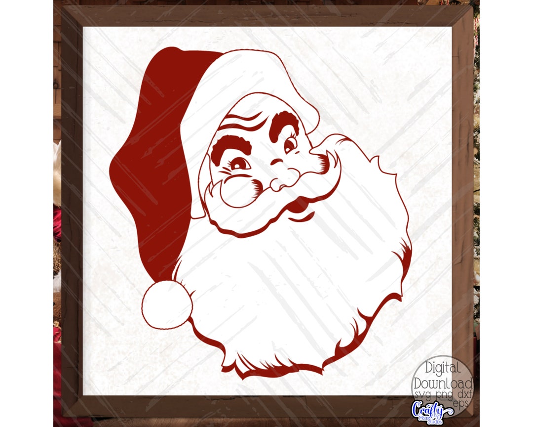Vintage Santa Svg Files, Farmhouse Christmas Svg Files, Christmas Sign ...