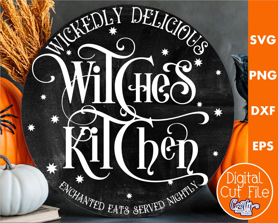 Witches Kitchen Svg Halloween Svg Halloween Round Sign Svg - Etsy