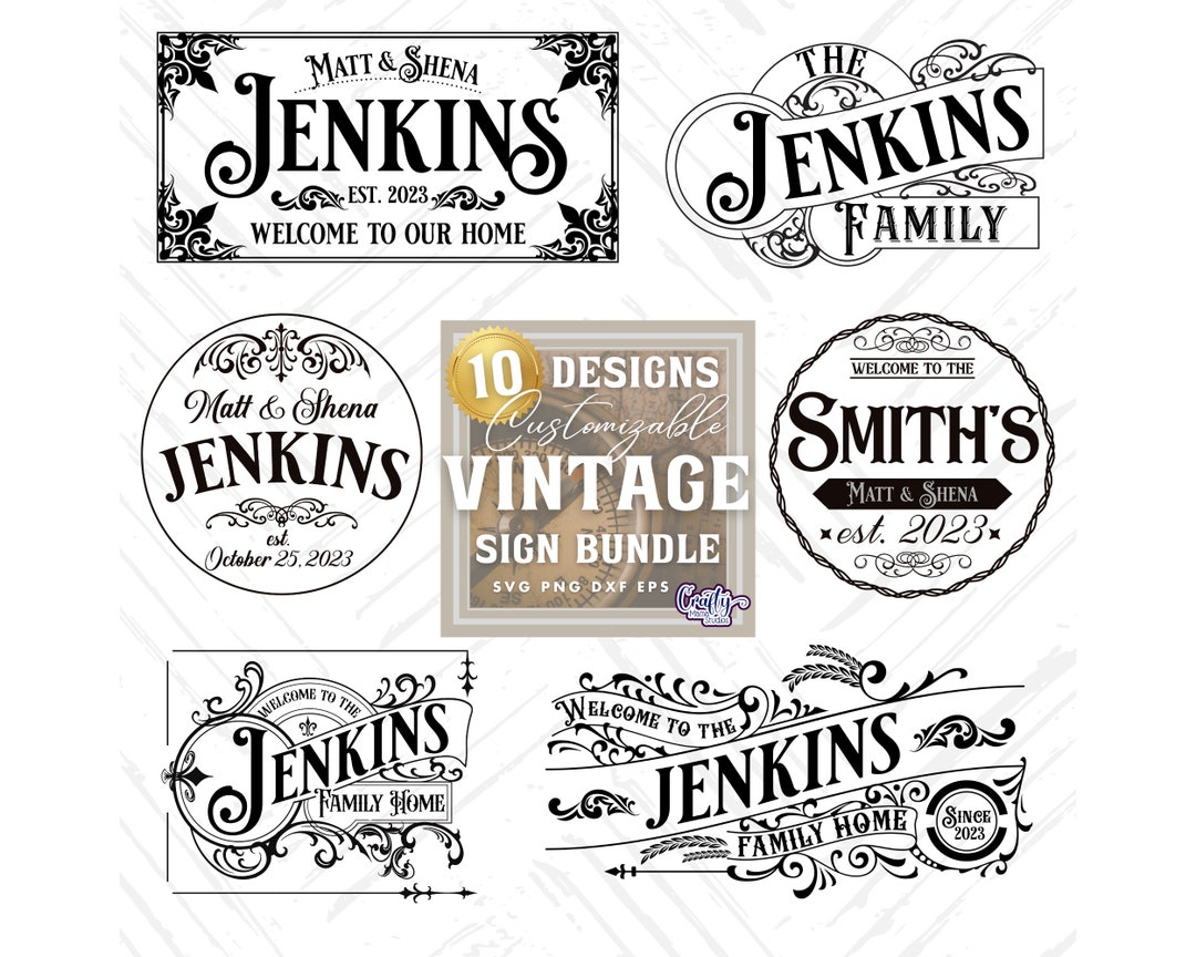 Vintage Sign Svg Bundle Family Svg Family Sign Svg Vintage - Etsy Australia