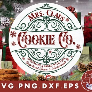 Mrs. Claus Cookie Svg, Christmas Svg Files, Christmas Sign Svg Files ...