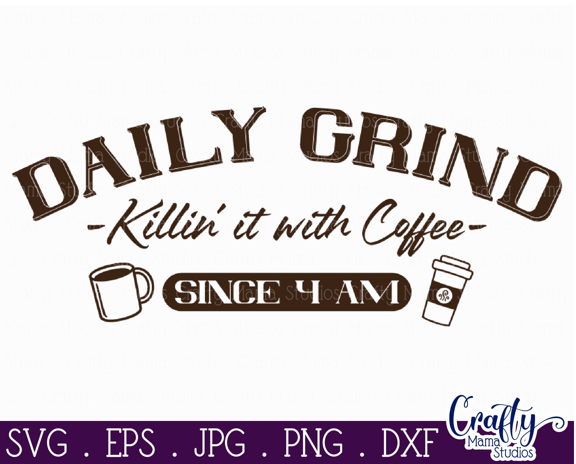 Daily Grind Svg Killin It With Coffee Svg Farmhouse Svg - Etsy