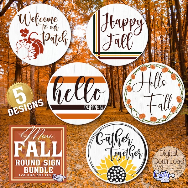 Fall Circle Door Sign - Etsy