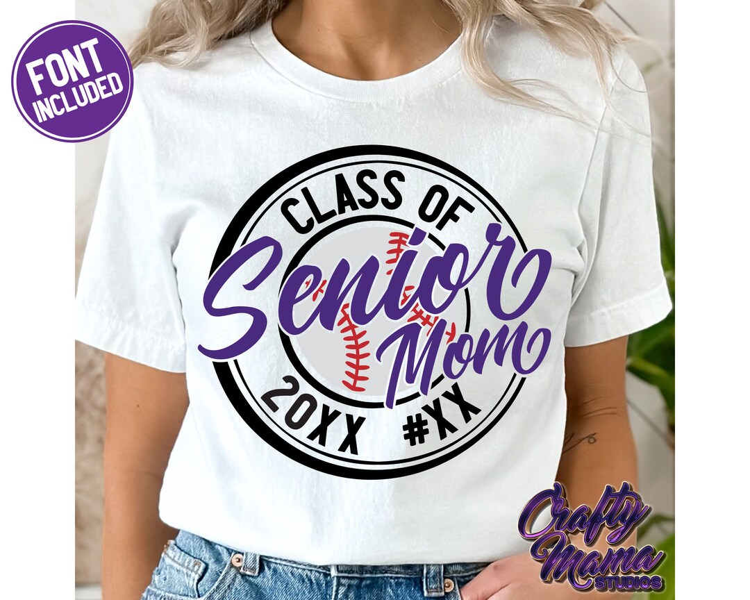 Senior Baseball Mom Svg Files, Baseball Svg Files, Baseball Shirt Svg ...