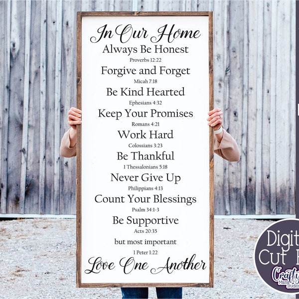Christian Family Rules - Etsy