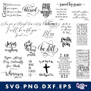 Christian Svg Bundle, Faith Svg Files, Jesus Svg, Christian Sign Svg ...
