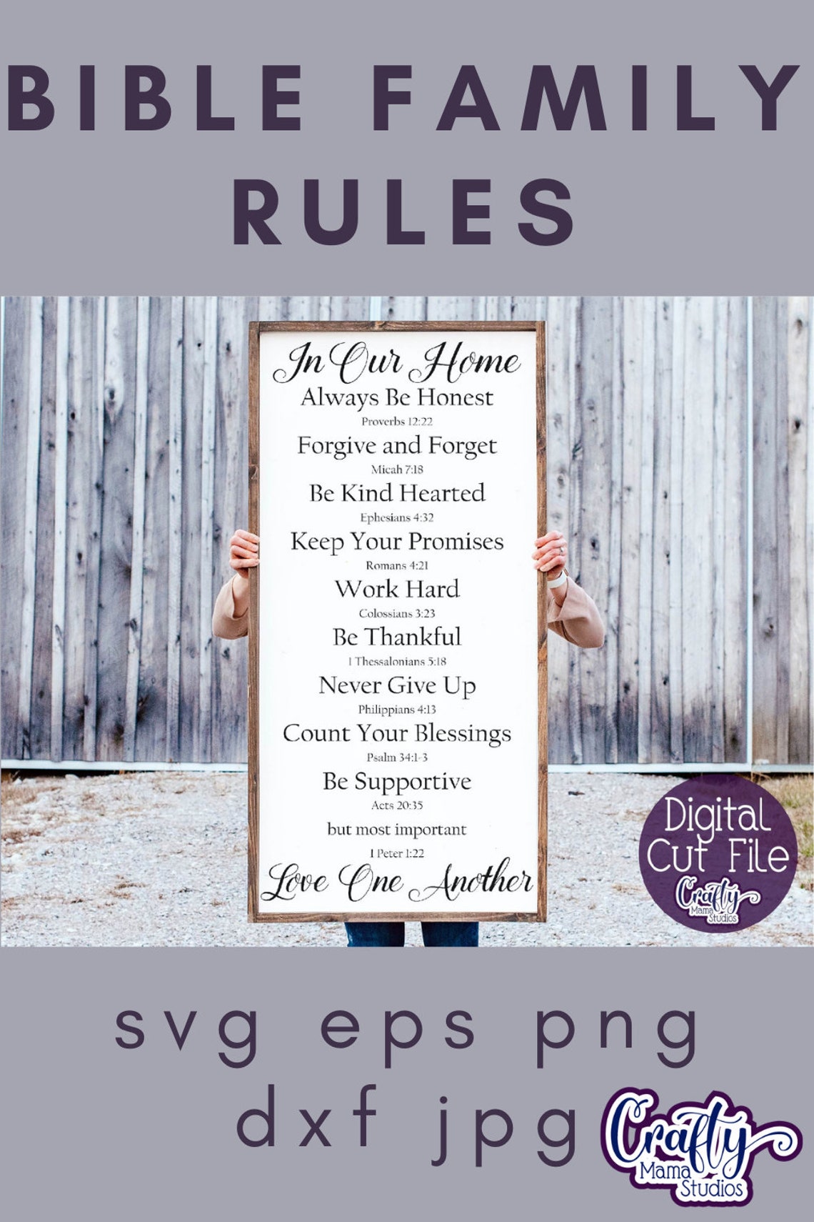 Bible Family Rules Svg, House Rules Svg, Farmhouse Svg, Farmhouse Sign ...