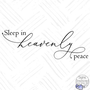 Sleep in Heavenly Peace Svg, Christian Christmas Svg Files, Sleep in ...