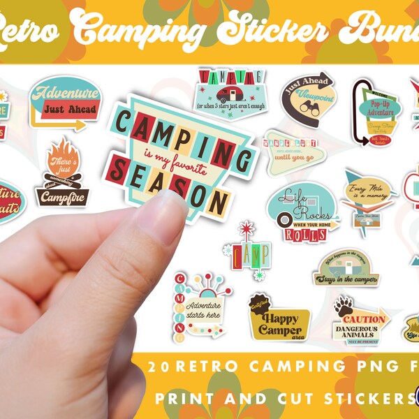 Camping Stickers - Etsy