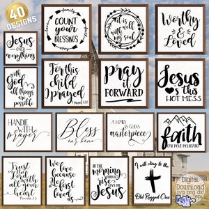 Christian Svg Bundle, Faith Svg Files, Jesus Svg, Christian Sign Svg ...