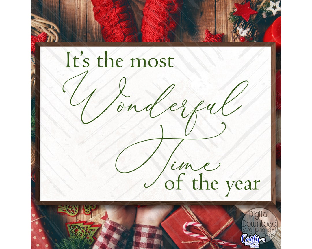 It's the Most Wonderful Time of the Year Svg, Farmhouse Christmas Svg ...