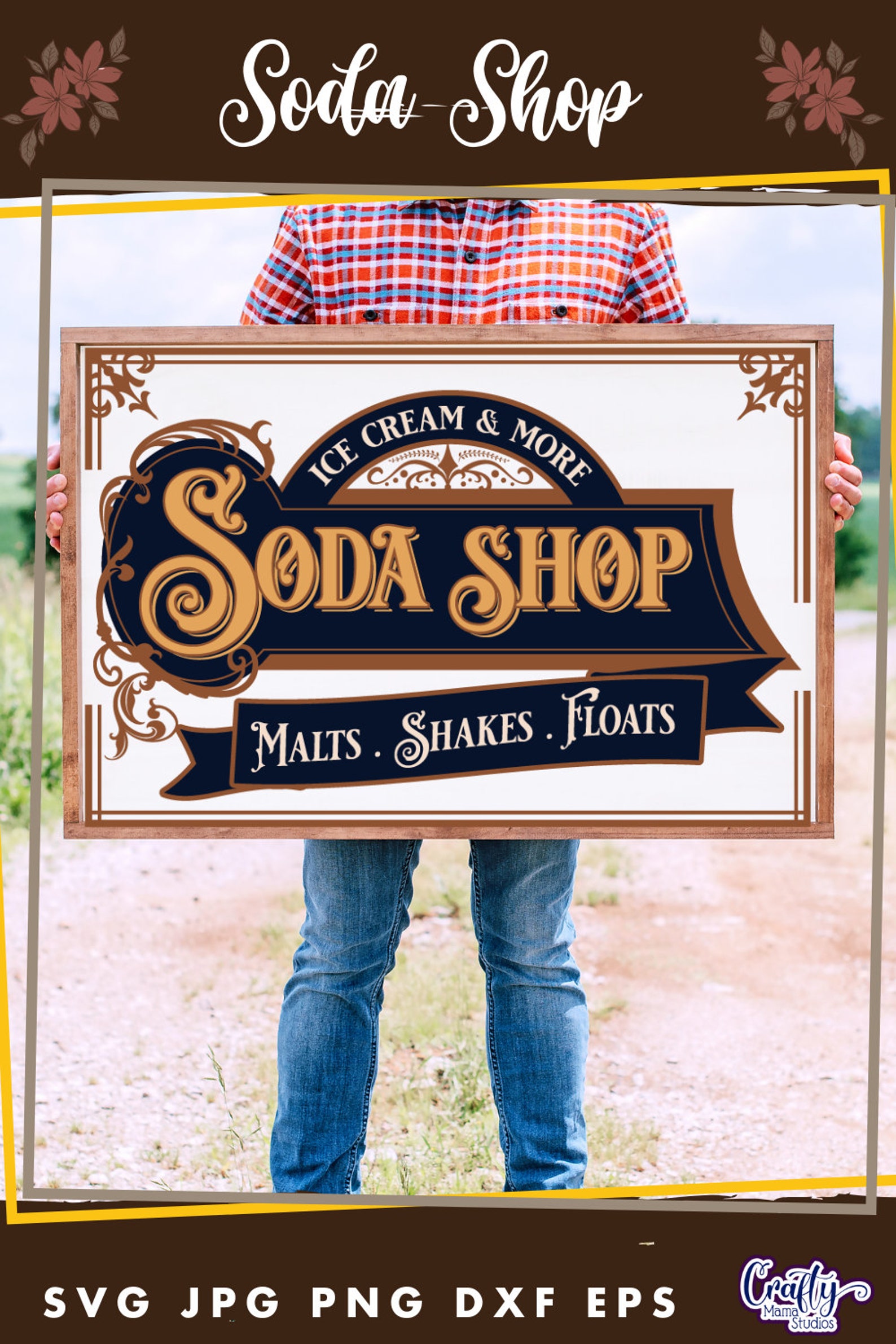 Vintage Soda Shop Svg Vintage Sign Svg Farmhouse Svg Ice | Etsy