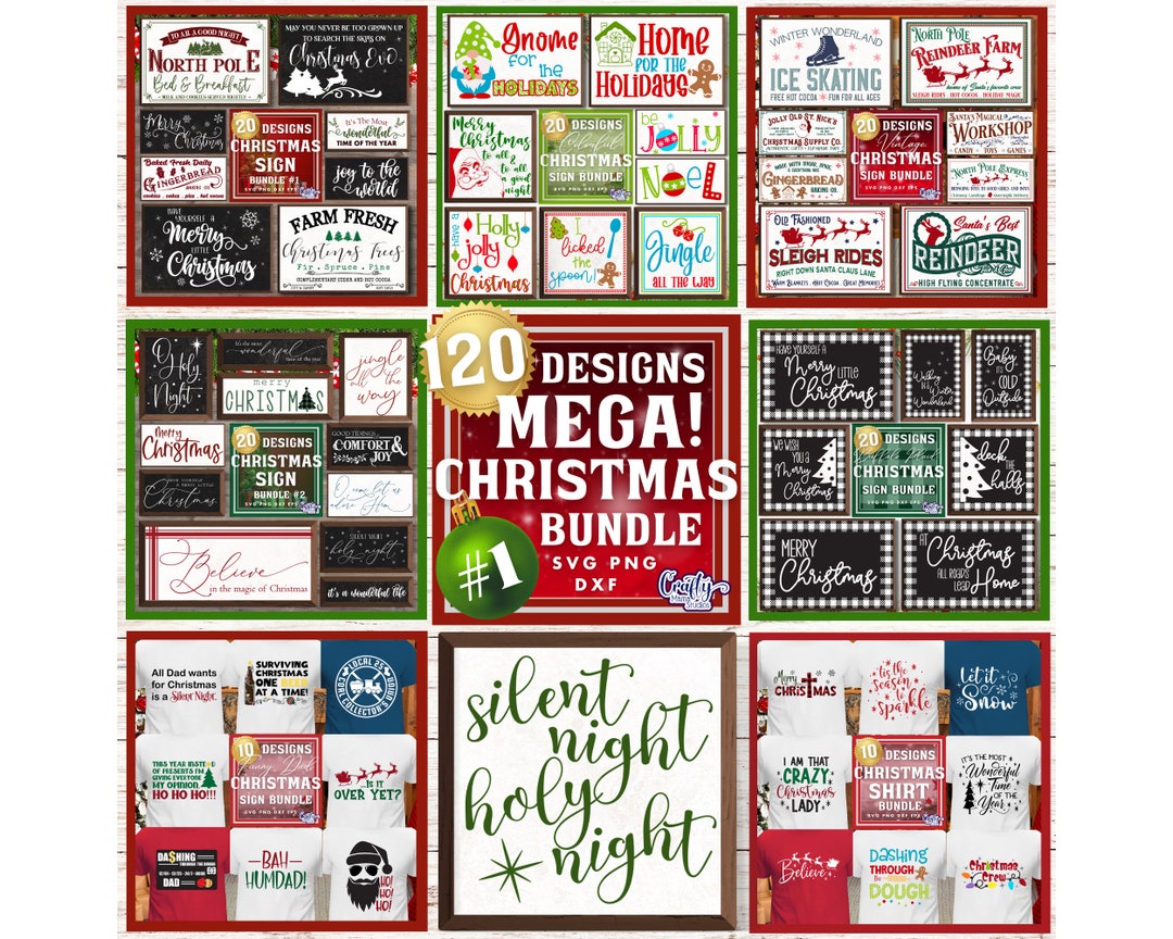 Christmas SVG Bundle, PNG, Christmas Sign Svg Bundle, Christmas Bundle ...