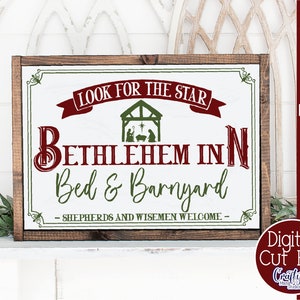 Bethlehem Inn Svg, Christian Christmas Svg Files, Christian Christmas ...