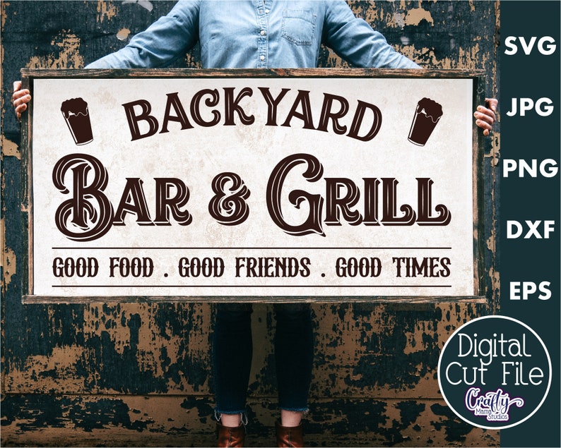 Backyard Bar and Grill Svg Backyard Bar and Grill Sign Svg - Etsy