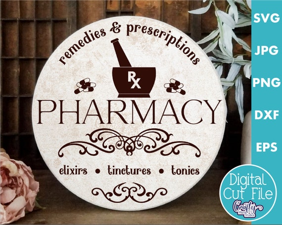 Pharmacy Svg Farmhouse Svg Pharmacy Round Svg Farmhouse - Etsy