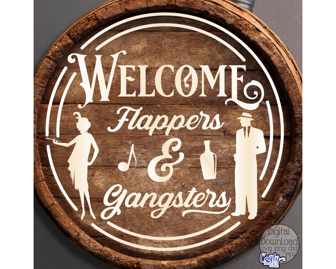 Flappers and Gangsters Svg, Vintage Beer Svg, Alcohol Svg, Beer Round ...