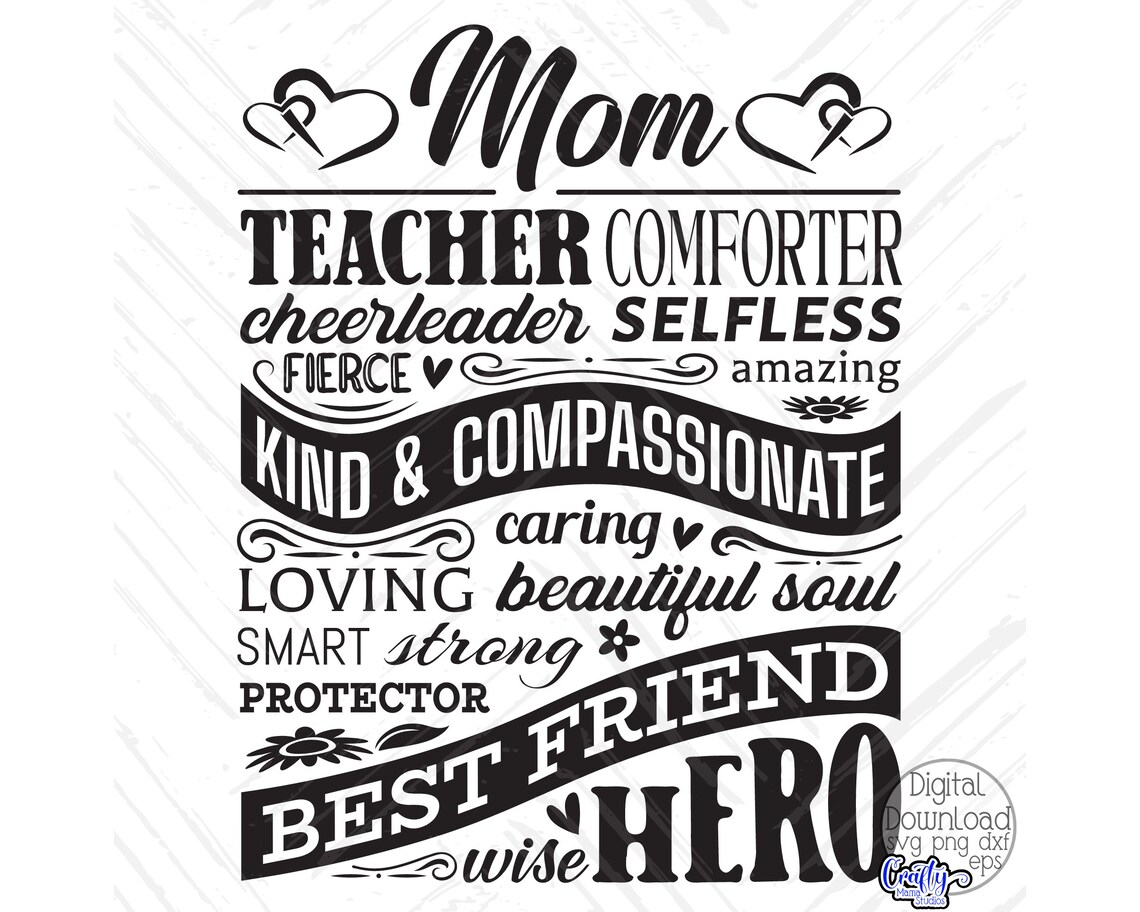 Mom Svg, Mom Sign Svg, Mom Subway Art Svg, Mothers Day Svg ...